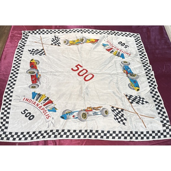 Accessories | Vintage Indianapolis 50 Souvenir Scarf 28 X 27 1960s Race ...